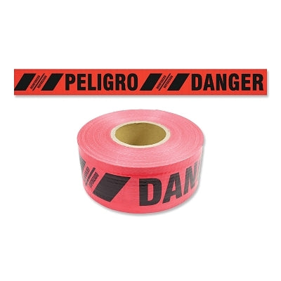Reinforced Barricade Tape, 3 in x 500 ft, Danger/Peligro, Red – Weld Shop Supply