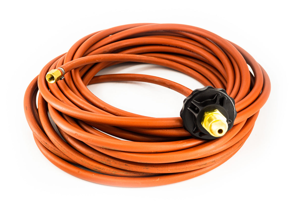LP Gas propane 50' hose with hand tight connection for preheat ...